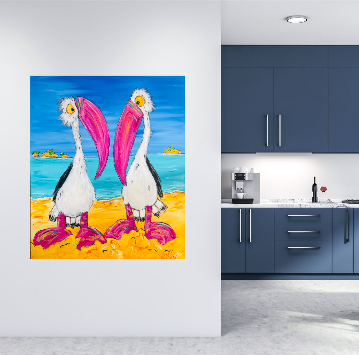 Pelican Talk Original Art – Suzy Galloway Australian Artist